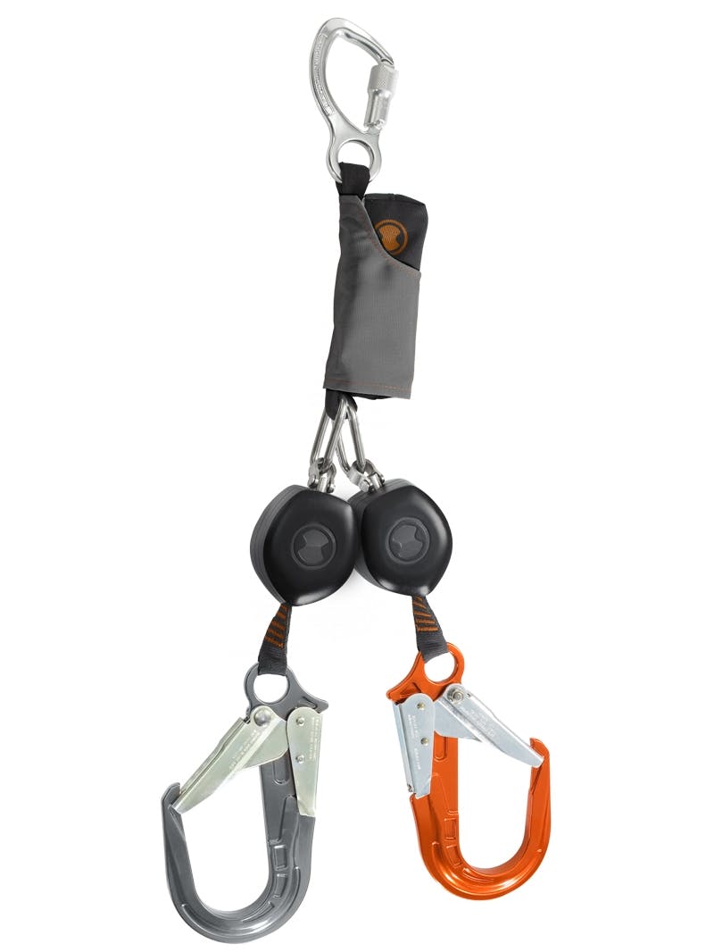 Skylotec Peanut Y Retractable Block Lanyard with Aluminium Connectors